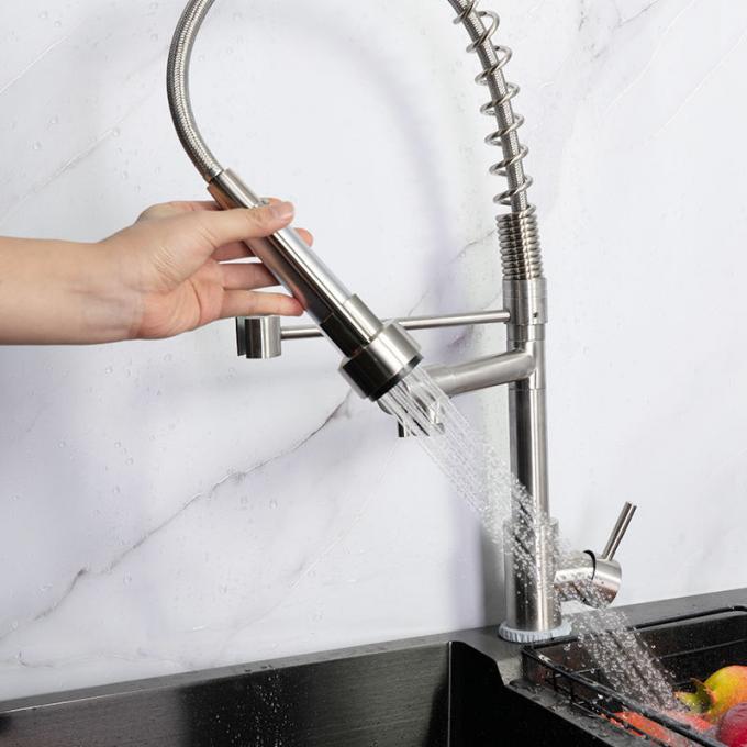 Nickel Smart 3 IN 1 Water Faucet With Filtered Deck Mounted