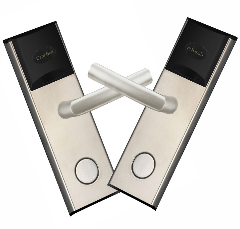 High Security Electronic Card Door Lock For Hotel Entrance 62.5mm ...
