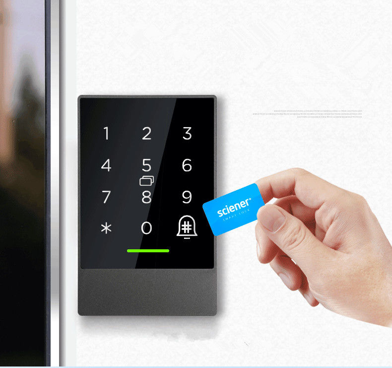 Wireless Digital Touch Screen Glass Door Lock - Glass Door Ideas