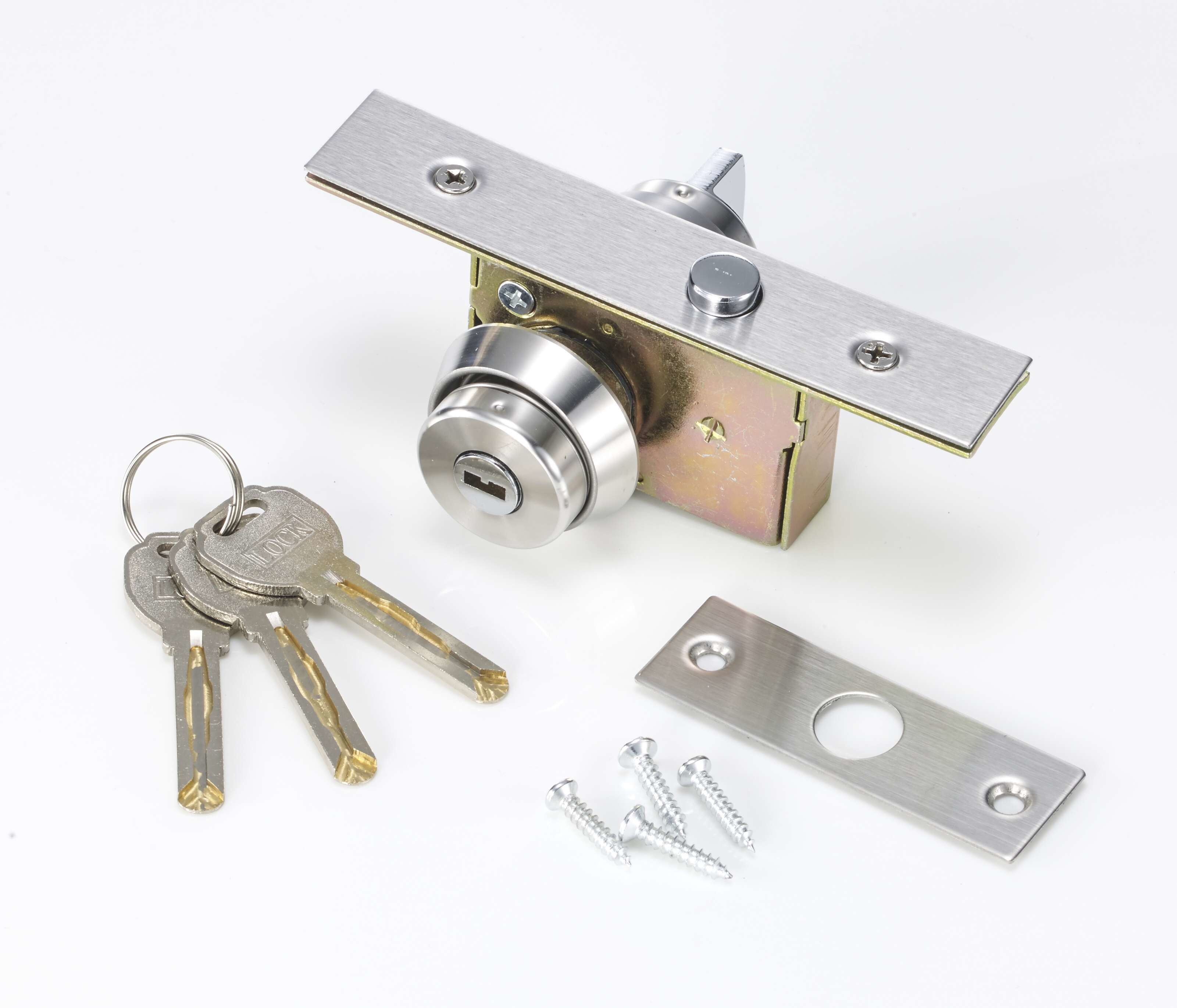 Single Cylinder Square Latch Stainless Steel Door Lock For Dormitory